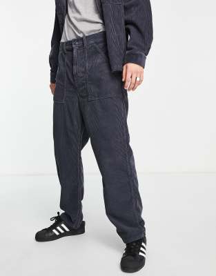 Stan Ray fat corduroy relaxed pants in navy | ASOS