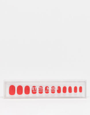 Static Nails Reusable Pop-On Manicures Round - Sexy Red | ASOS