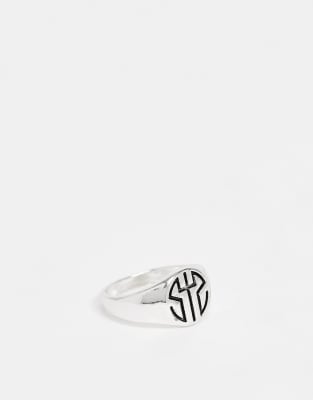 The Status Syndicate Status Syndicate Round Signet Ring-silver | ModeSens