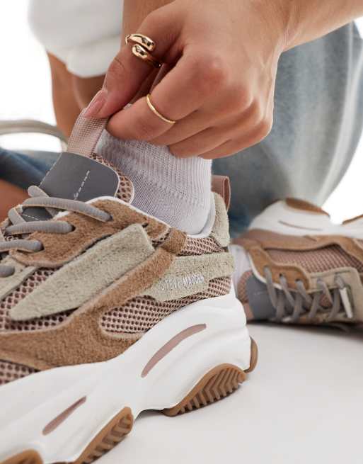 Steve Madden – Possession – Sneaker aus Wildleder in Haferbeige mit ...