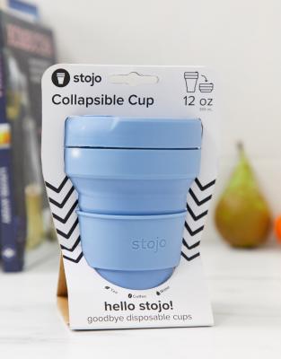 Stojo brooklyn 12oz steel blue pocket cup | ASOS
