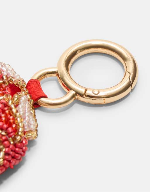 Stradivarius crab charm key ring in red | ASOS