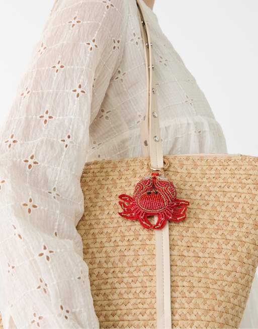 Stradivarius crab charm key ring in red | ASOS