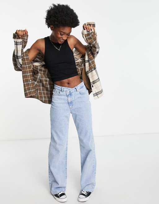 Stradivarius - Débardeur côtelé sans coutures - Noir | ASOS