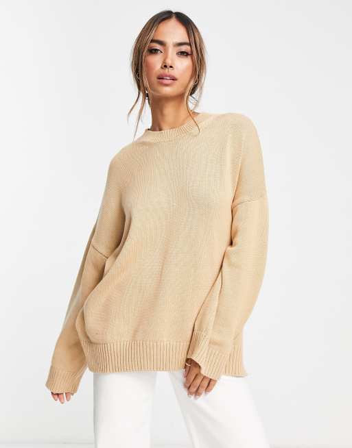Stradivarius – Oversize-Strickpullover in Camel | ASOS