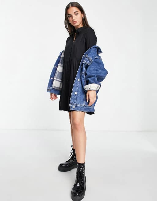 Stradivarius - Robe chemise - Noir | ASOS