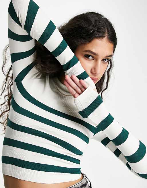 Stradivarius - Top manches longues à rayures | ASOS