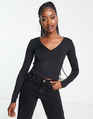 Stradivarius - Top sans coutures - Noir | ASOS
