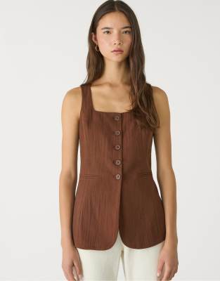 Stradivarius - Veston texturé - Marron | ASOS