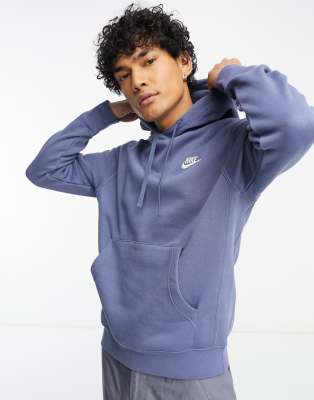Sudadera azul con capucha de felpa Club de Nike | ASOS