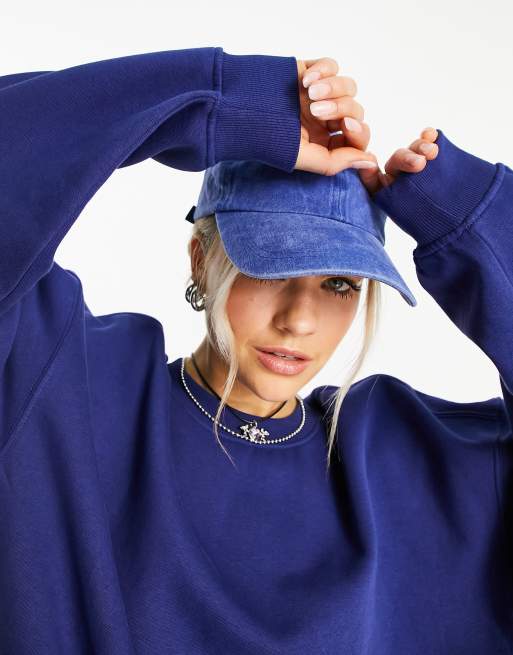 Sudadera Azul Marino Extragrande De Weekday Asos
