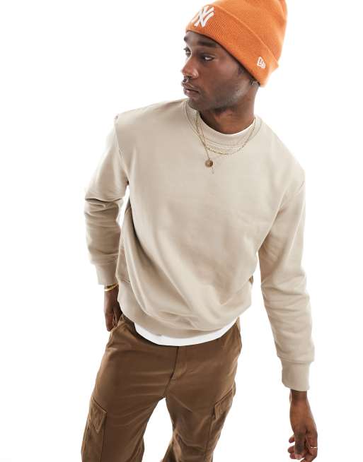 Sudadera Beis Extragrande De Tejido Grueso De Asos Design Asos