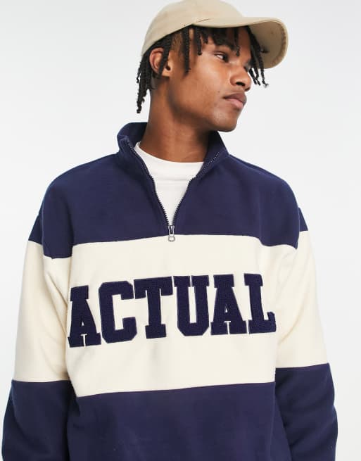 Sudadera Multicolor Extragrande Con Cremallera Corta Y Detalle De