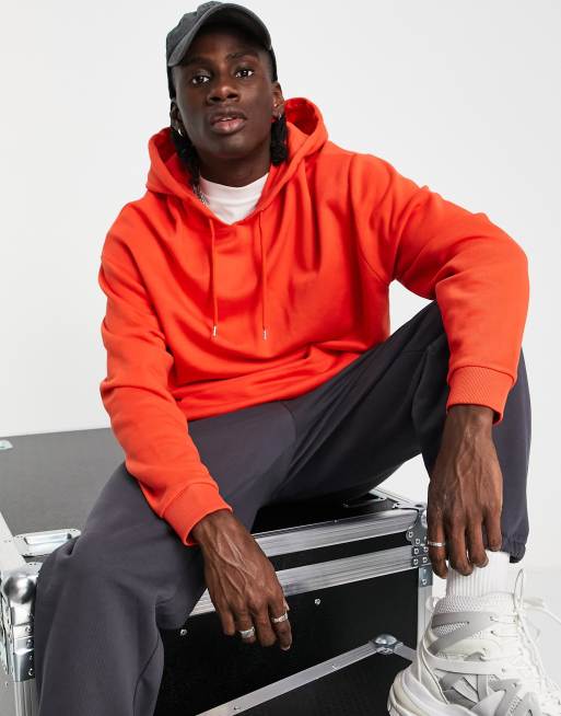 Sudadera Naranja Fiesta Extragrande Con Capucha De Asos Design Asos