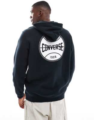 Sudadera negra con capucha y estampado gráfico Retro Chuck de Converse ...