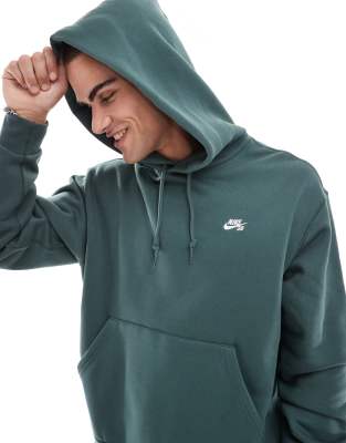 Sudadera verde oscuro básica con capucha de Nike SB | ASOS