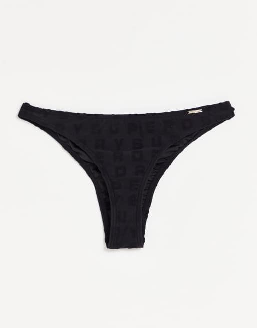 Superdry – Cheeki – Retro-Bikiniunterteil in Schwarz | ASOS