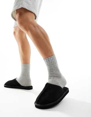 Superdry mule slipper in Black | ASOS