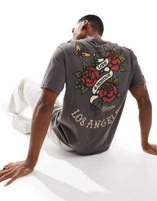 Superdry tattoo graphic t shirt in Vintage Black | ASOS