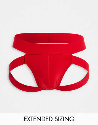 Suspensorio con tira en la pierna en rojo de ASOS DESIGN | ASOS
