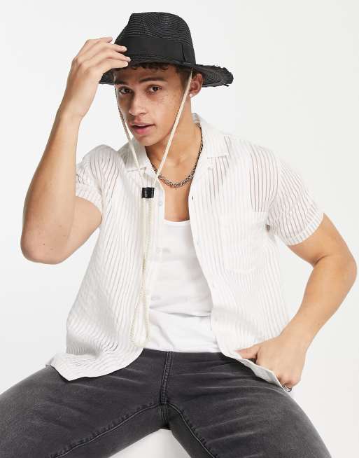 SVNX campground fedora bucket hat in black with drawcord | ASOS