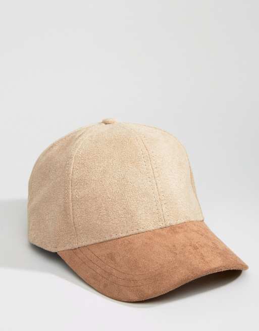 Systvm Suedette Contrast Peak Baseball Cap | ASOS