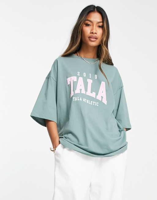 TALA collegiate logo sweat with matching sets in khaki | ASOS