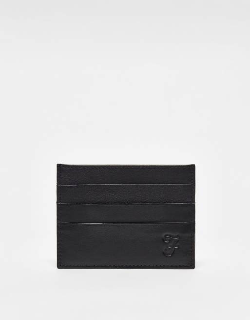 Tarjetero negro con logo de Farah | ASOS