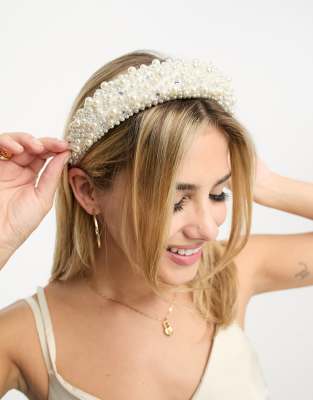 Ted Baker Pearlen pearl crystal headband in white | ASOS