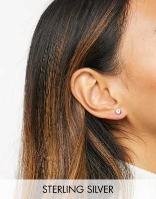 Ted Baker Sinaa Stud Earrings With Crystal In Silver ModeSens