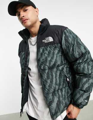 The North Face 1996 Retro Nuptse Tiger Print Jacket In Green | ModeSens