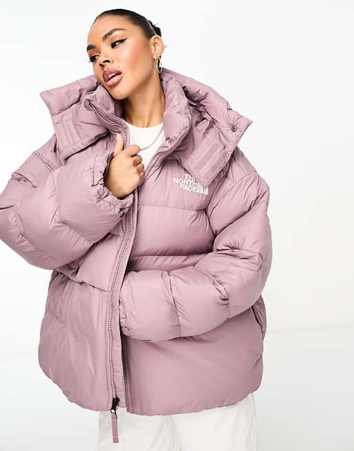 The North Face - Acamarachi - Oversized gewatteerd puffer jack in taupe ... The North Face - Acamarachi - Oversized gewatteerd puffer jack in taupe ...