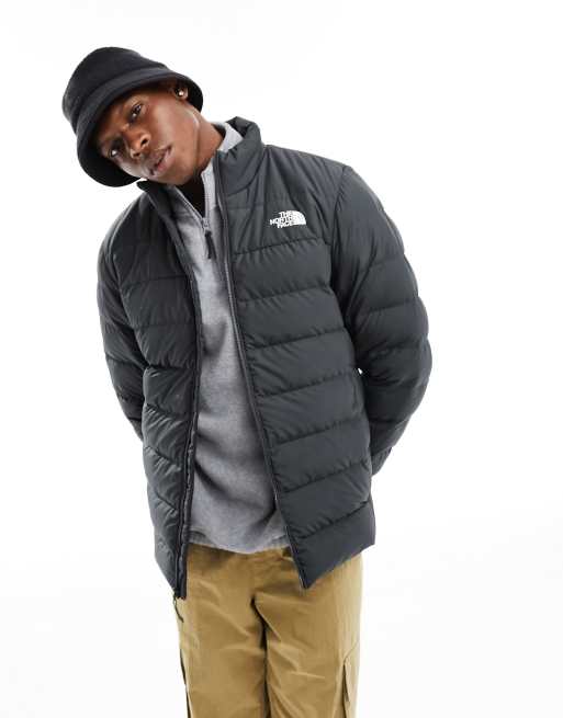 The North Face Aconcagua 3 Steppjacke in Grau mit Daunenfullung