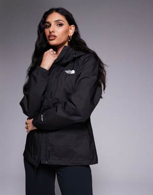 The North Face Antora waterproof logo jacket at black | ASOS