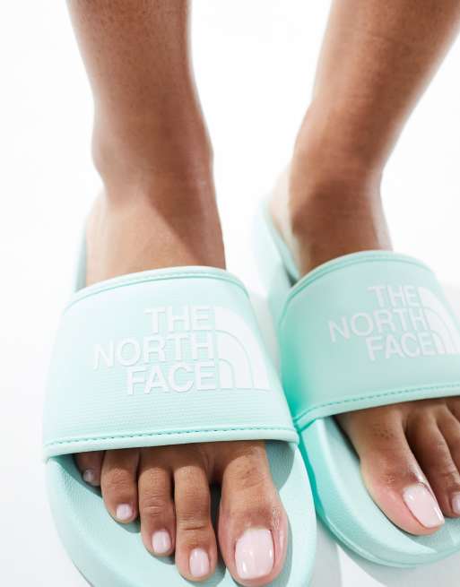 The North Face Base Camp II sliders in light blue | ASOS