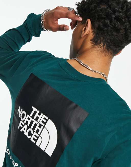 The North Face Box NSE back print t-shirt in green | ASOS