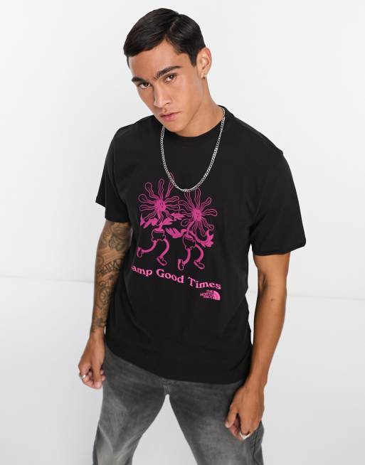 The North Face 'Camp Good Times' chest print t-shirt in black | ASOS