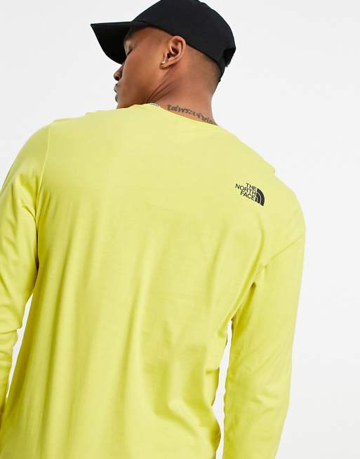 The North Face Co ordinates Langarmliges Shirt in Gelb mit Koordinaten Print ASOS