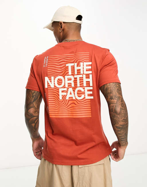 The North Face Foundation back print t-shirt in rust | ASOS