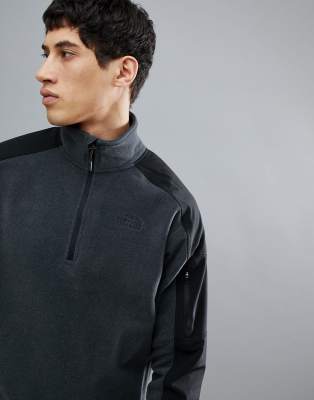 The North Face Glacier Delta Fleecejacke mit 1 4 ReiBverschluss in dunklem Heidegrau ASOS