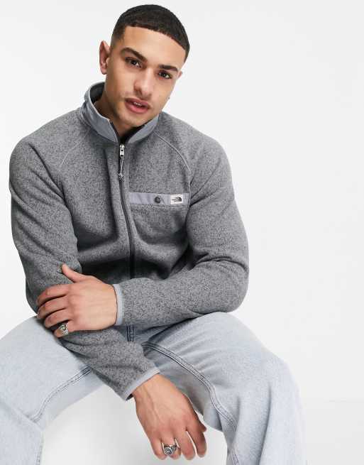 The North Face Gordon Lyons Fleece Jacke in Grau mit durchgehendem ReiBverschluss ASOS