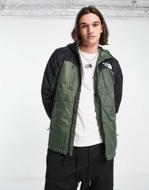 The North Face Himalayan Synthetische isolierende Kapuzenjacke in Khaki und Schwarz ASOS