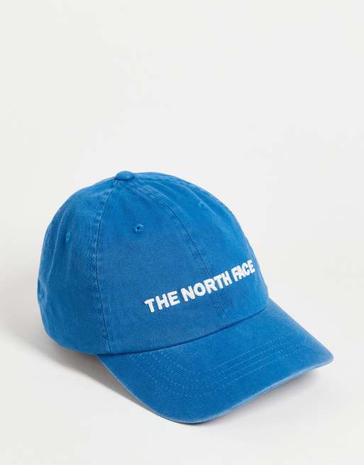 The North Face Horizontal Embro Ball cap in blue | ASOS