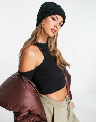 The North Face - Minna - Bonnet en maille torsadée - Noir | ASOS