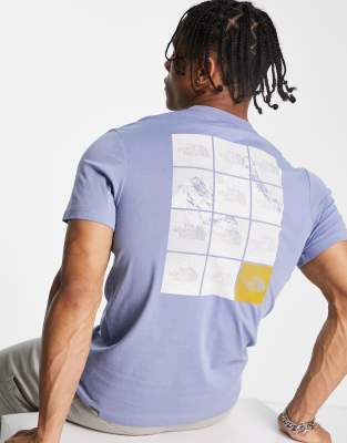 The North Face Mountain Repeat back print t-shirt in folk blue ...