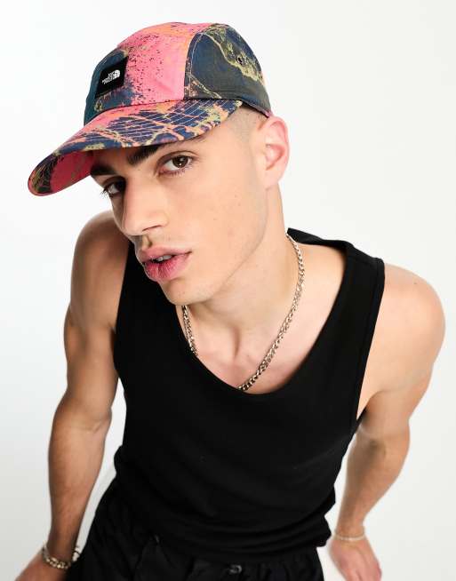 The North Face NSE Explore tech cap in pink distort print | ASOS