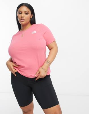The North Face Plus Simple Dome t-shirt in pink | ASOS