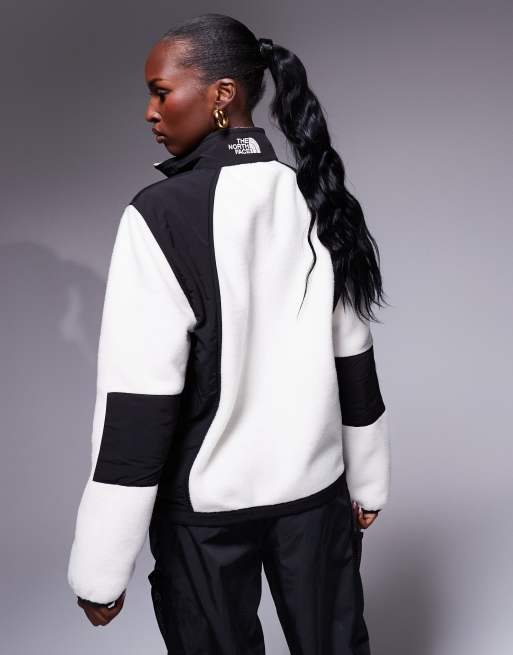 North face fleece jacket white store