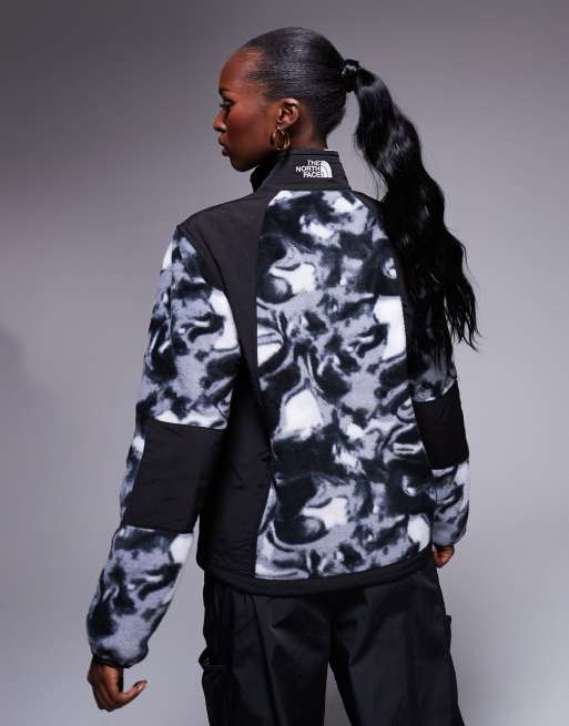 The North Face Polar Sun Schwere Fleece Jacke mit grauem Print im Liquid Look ASOS