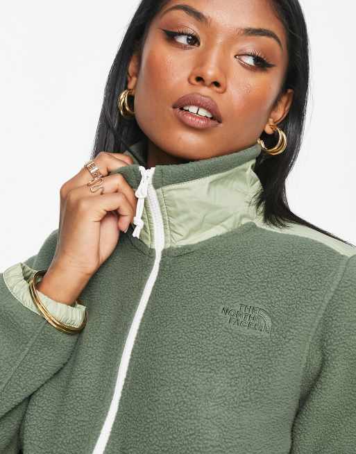 The North Face Royal Arch Fleece Jacke in Khaki mit ReiBverschluss ASOS